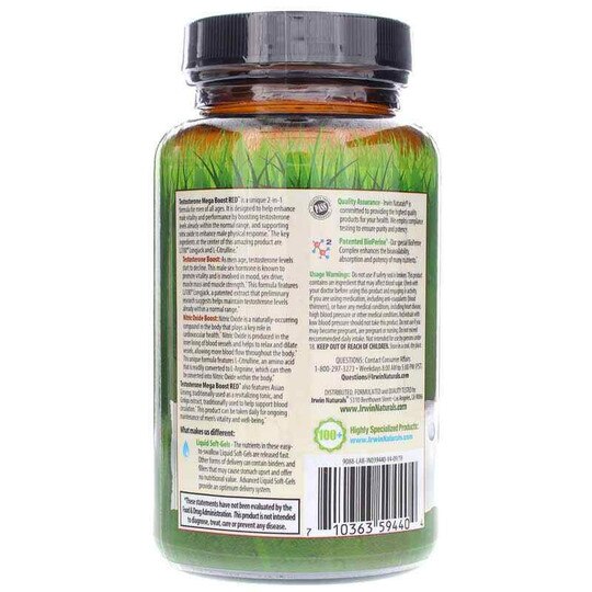 Testosterone Mega Boost Red Irwin Naturals