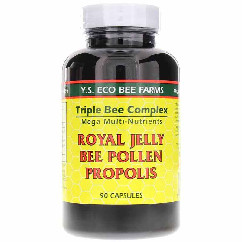 Triple Bee Complex Royal Jelly, Bee Pollen & Propolis, YS Organic Bee Farms