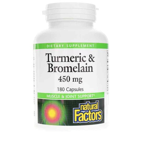 Turmeric & Bromelain 450 Mg, Natural Factors