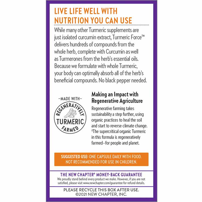 Turmeric Force, New Chapter