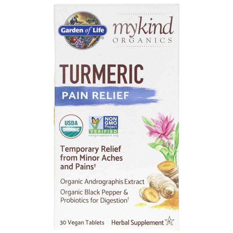Turmeric Pain Relief, Garden of Life mykind Organics