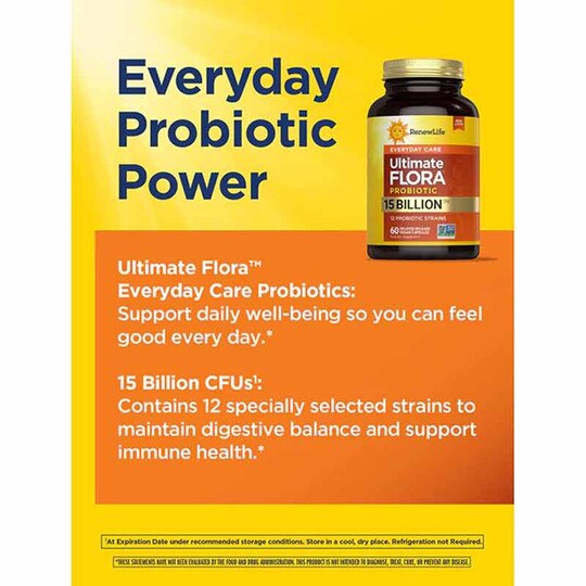 Ultimate Flora Probiotic 15 Billion Everyday Formula, Renew Life