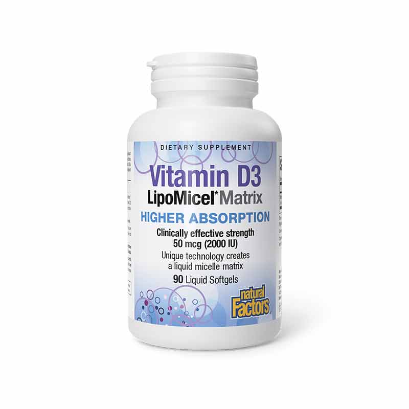 Vitamin D3 LipoMicel Matrix, Natural Factors