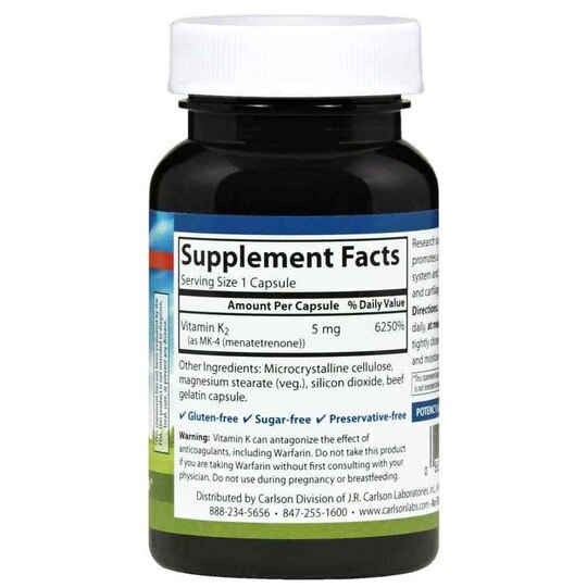 Vitamin K2 (as MK-4) 5 Mg, Carlson Labs