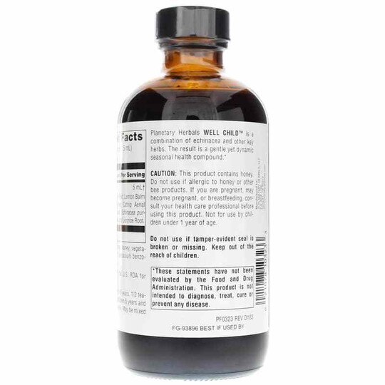 Well Child Echinacea-Elderberry Herbal Syrup, Planetary Herbals